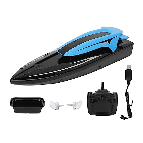 Jeanoko RC Boat, Powerful 4CH LED Light RC Boats Toy High Speed with Remote Control for Lakes