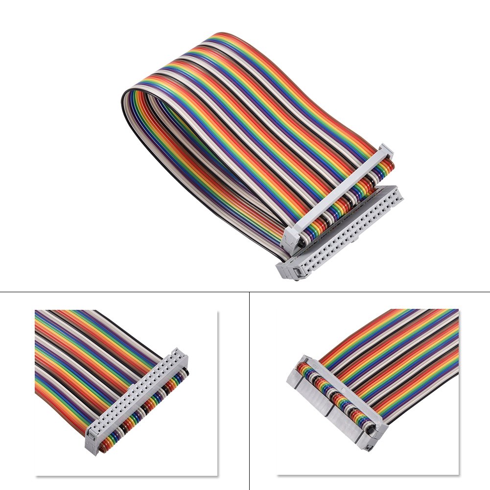 Bewinner 40Pin Rainbow Female to Female GPIO Adapter Cable for Banana Pi/Raspberry Pi 2/3 - Compatible with for Banana Pi/Orange Pi 2/3. 40 Pin Interface - Flexible Ribbon Cable, Copper Core