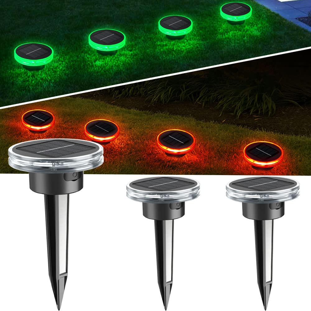 TIJNN Solar Humidity Test Lights -2 Pack, Soil Moisture Monitoring, Automatic Switch IP65 Waterproof Sealing Structure, Suitable for Garden Landscape Decoration Buried Path Lights