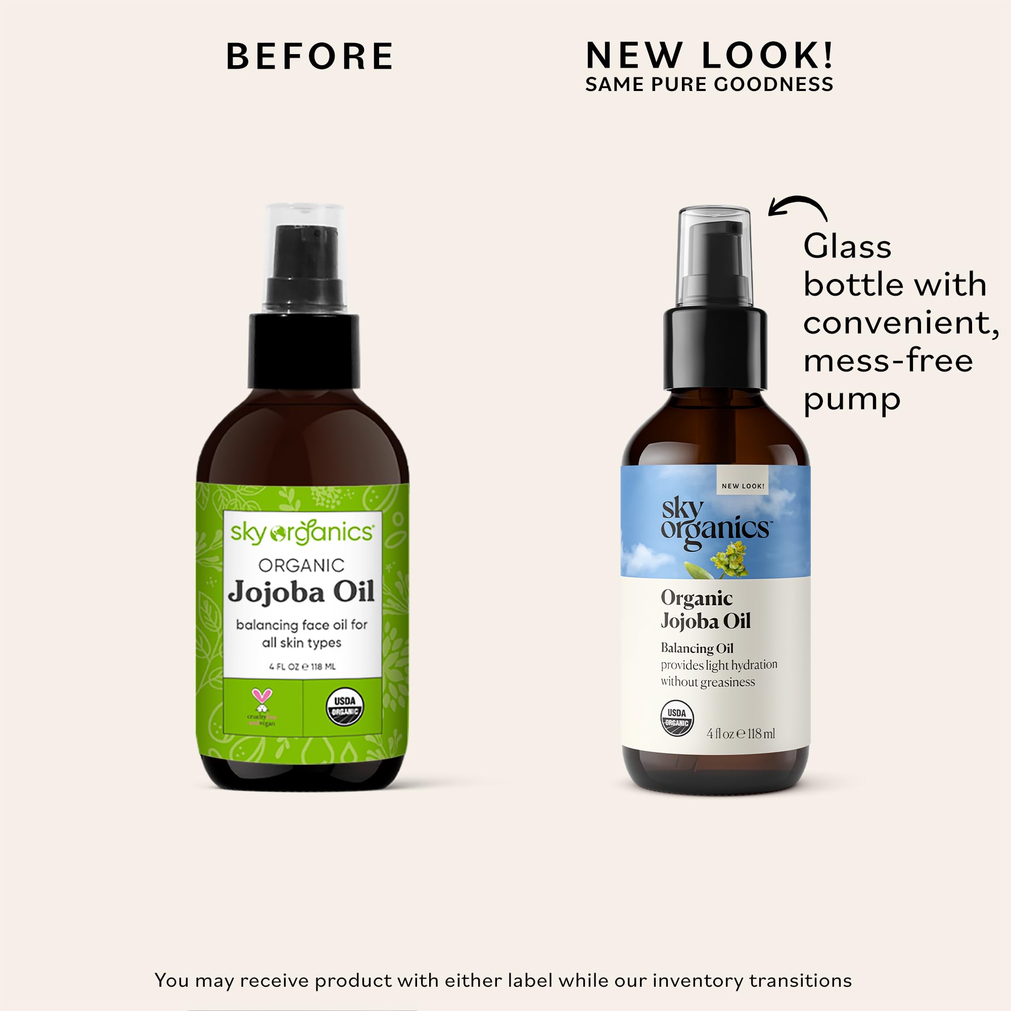 Sky Organics Organic Jojoba Oil for Face, Balancing Oil for Light Hydration & Helps Reduce Excess Oiliness, Suitable For Oily, Combination and Blemish-Prone Skin, 100% Pure & Cold-Pressed, 4 fl. Oz with ebook