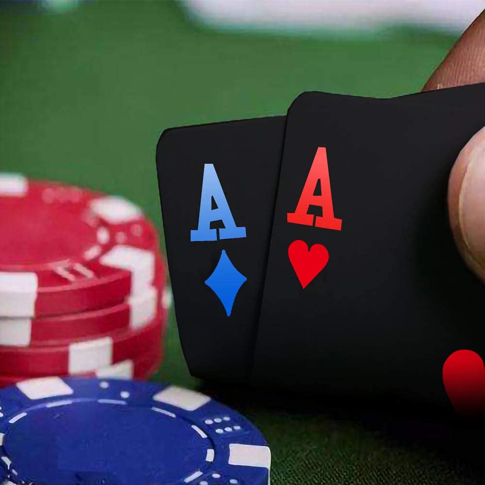 Merytes 2 Deck of Waterproof Poker Cards and Playing Cards with Flexible Plastic PVC and Classic Trick Cards