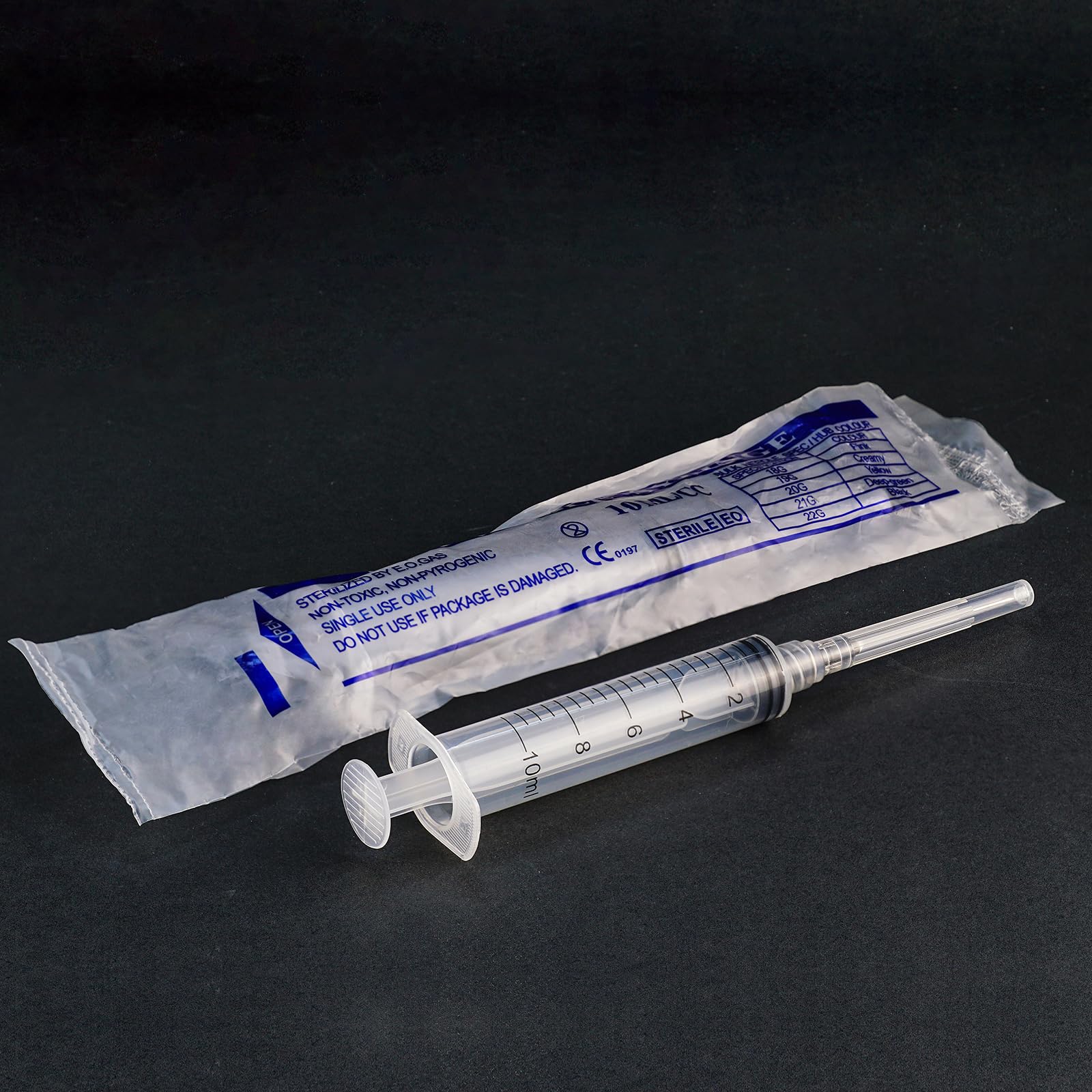 Disposable 10ml Syringe with 22 Ga Needles,Individual Package,Pack of 20