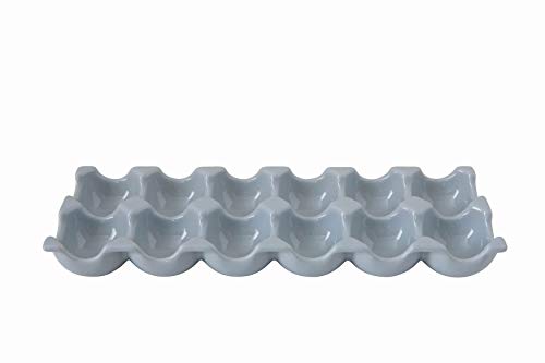 Creative Co-Op Grey Stoneware Egg Holder