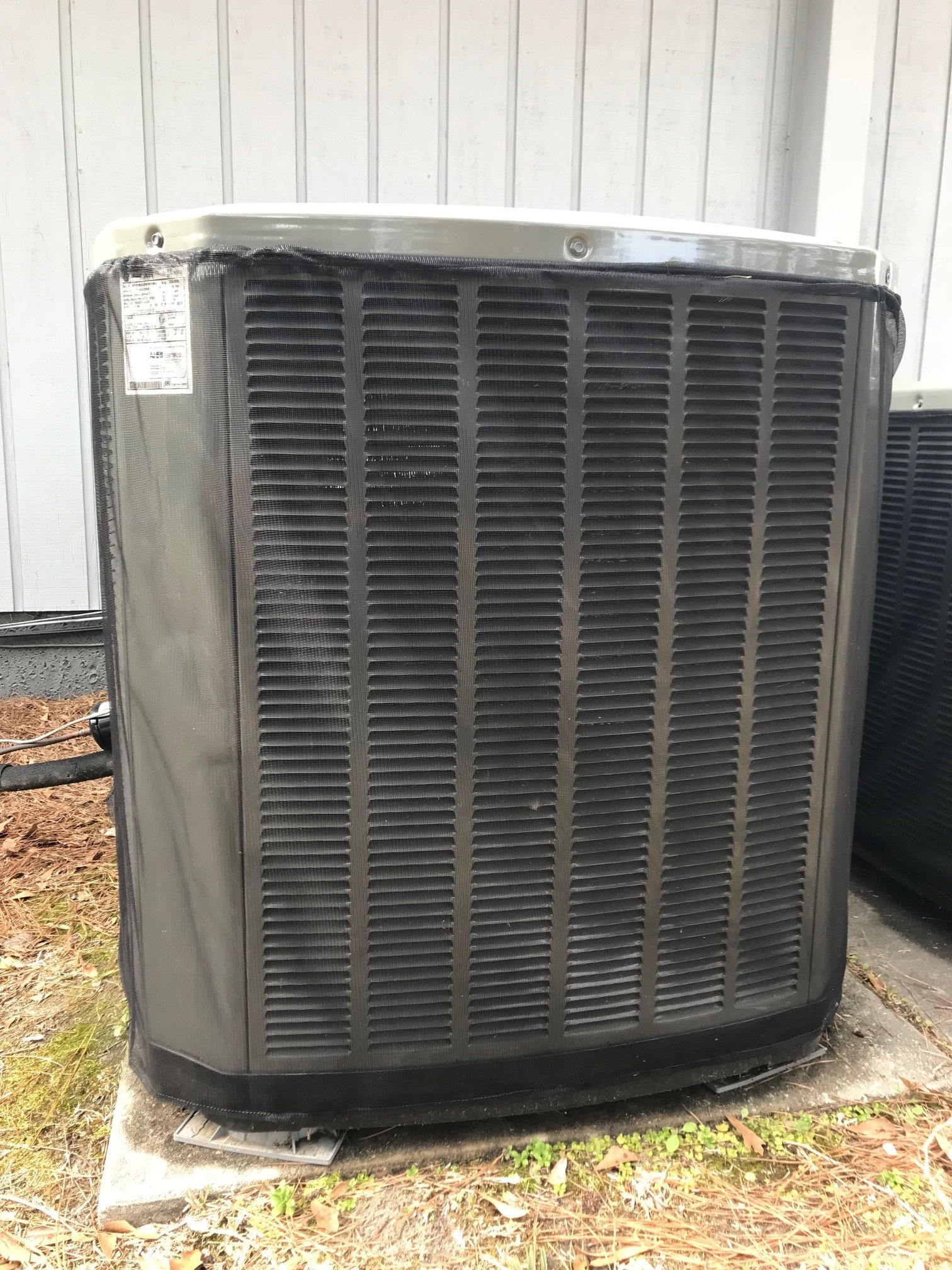MESH Air Conditioner Cover: CUSTOM AC Cover designed to PROTECT coils from clogging - leaves, grass, cottonwood, dust and debris