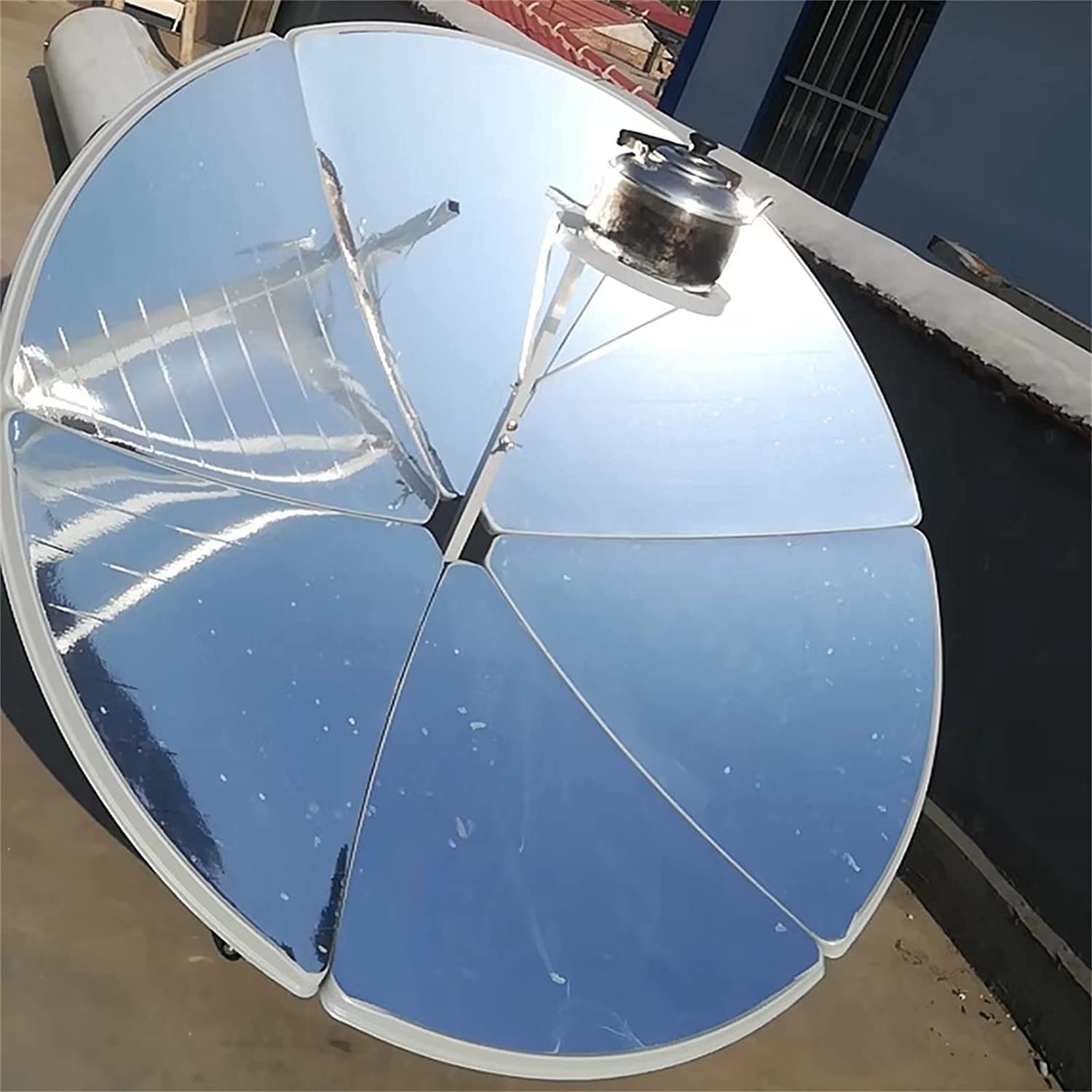 Concentrating Solar Cooker, 59'' Diameter Camping Outdoor Solar Cooker for Outdoor Cooking Steaming, Solar Heating, Visual Education DIY Solar Concentrator, Instantaneous Temperature 1472-1832β