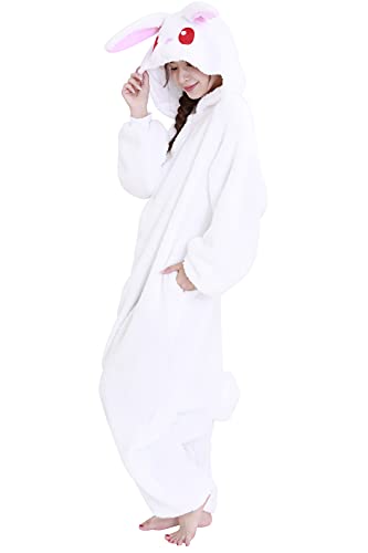 SAZAC Fluffy Rabbit Kigurumi - Onesie Jumpsuit Halloween Costume