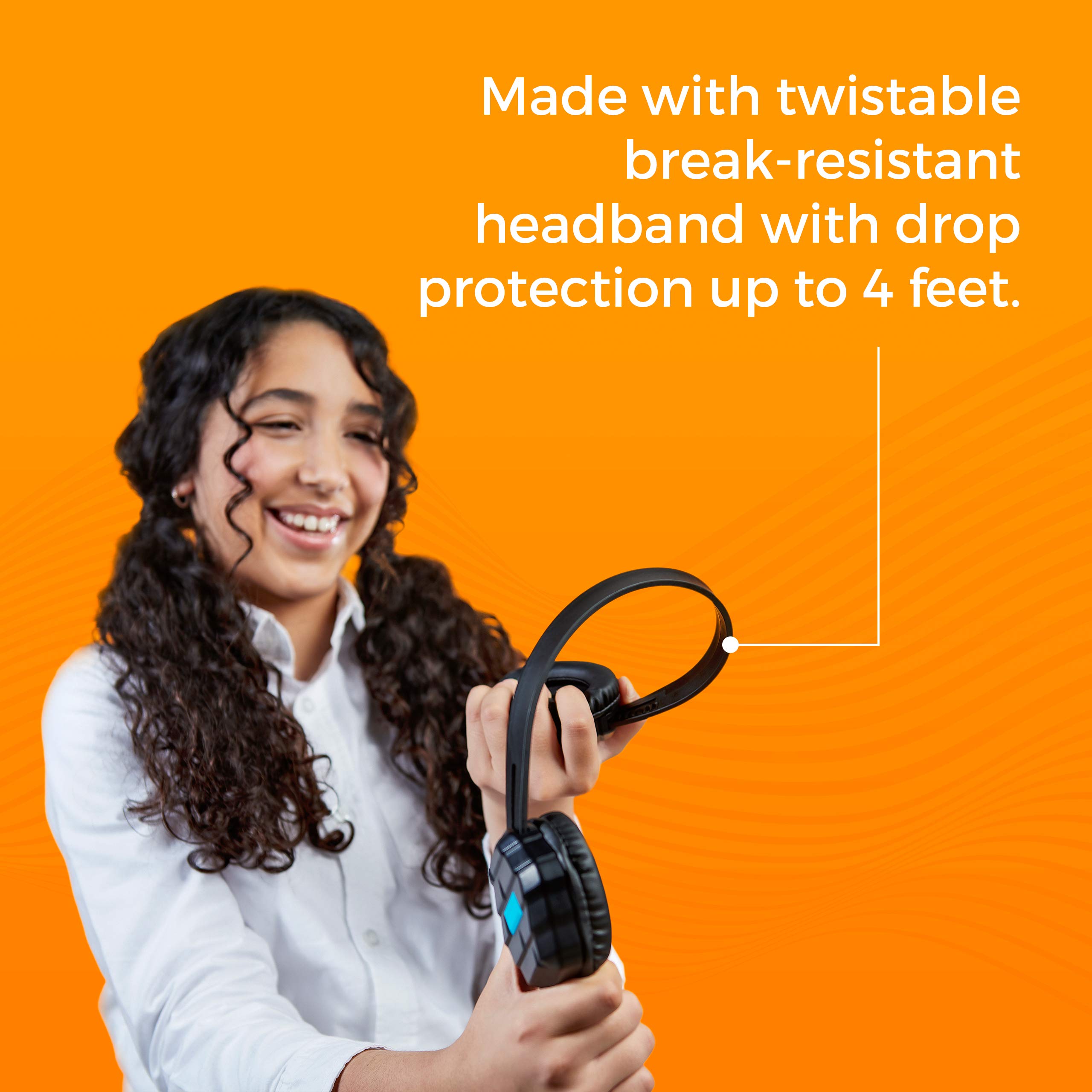 Gumdrop DropTech B1 On-Ear Headphone. Designed for K-12 Students, Teachers and Classrooms β Drop Tested, Rugged and Reliable for an Enhanced Educational Learning Experience. Color β Red
