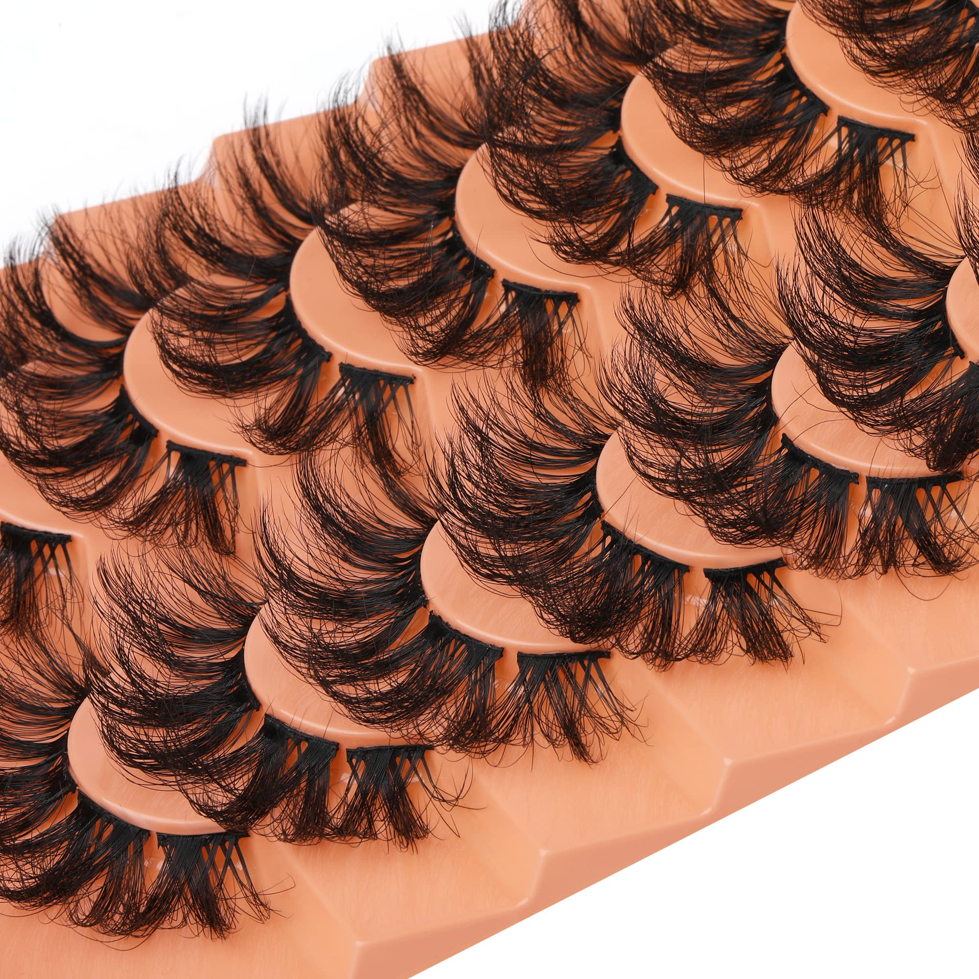 Cluster Lashes False Eyelashes Natural Look Fluffy Wispy Faux Mink Lashes Pack 16-20MM DIY Individual Lashes Cat Eye False Lashes 7 Pairs by Ruairie