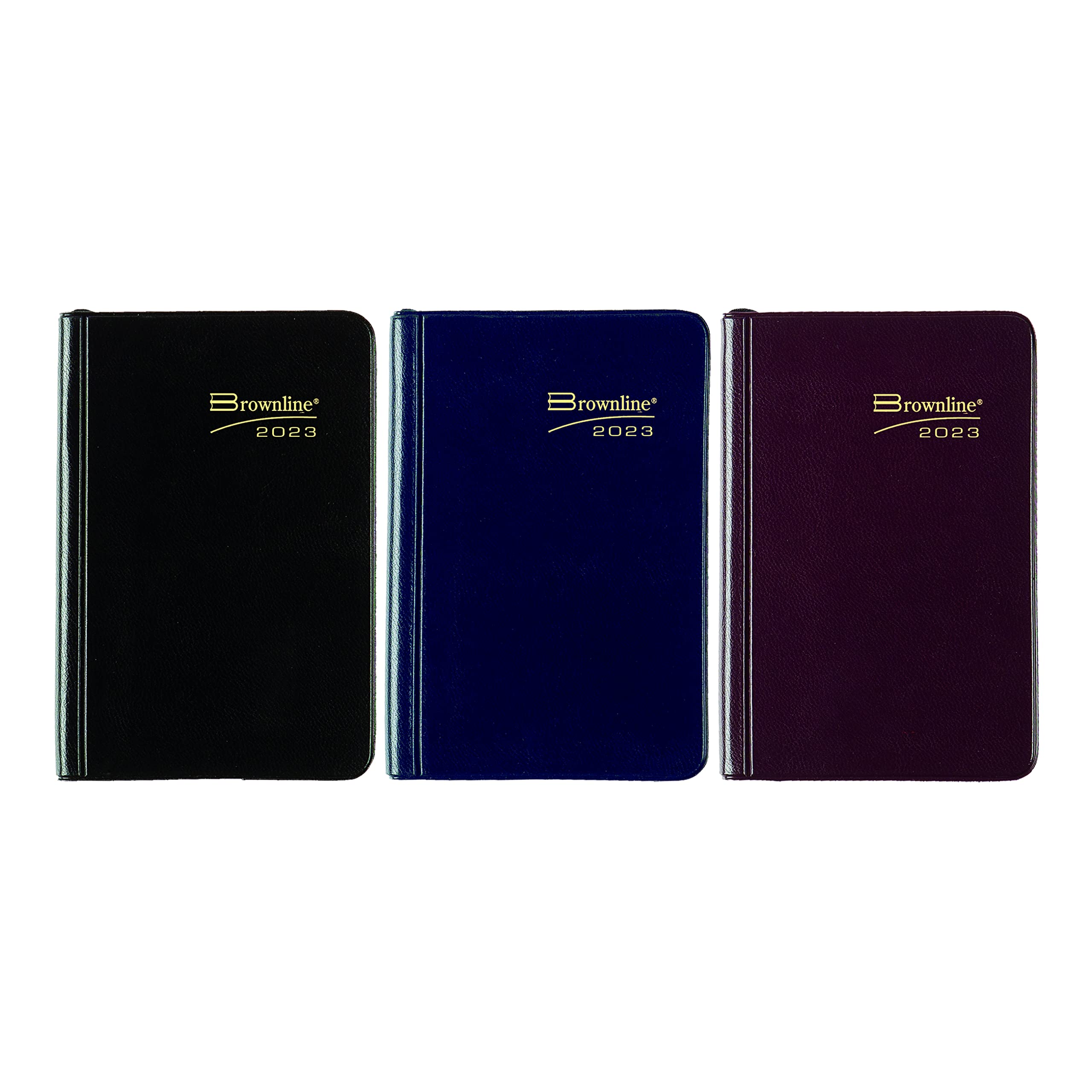 Brownline 2023 Essential Weekly Pocket Planner, 12 Months, January to December, Perfect Binding, 4" x 2.625", Assorted Colors (CB404.ASX-23)