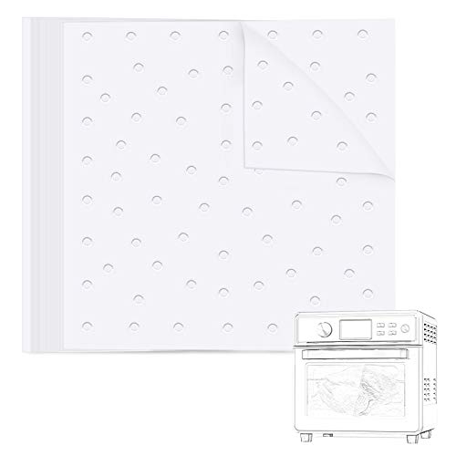 BYKITCHEN Air Fryer Oven Liners, 11x12 inches, Nonstick Air Fryer Parchment Paper for Ninja Foodi Air Fryer Toaster Ovens, XL Air Fryer, Dehydrator, Steaming Basket and More (Set of 100)
