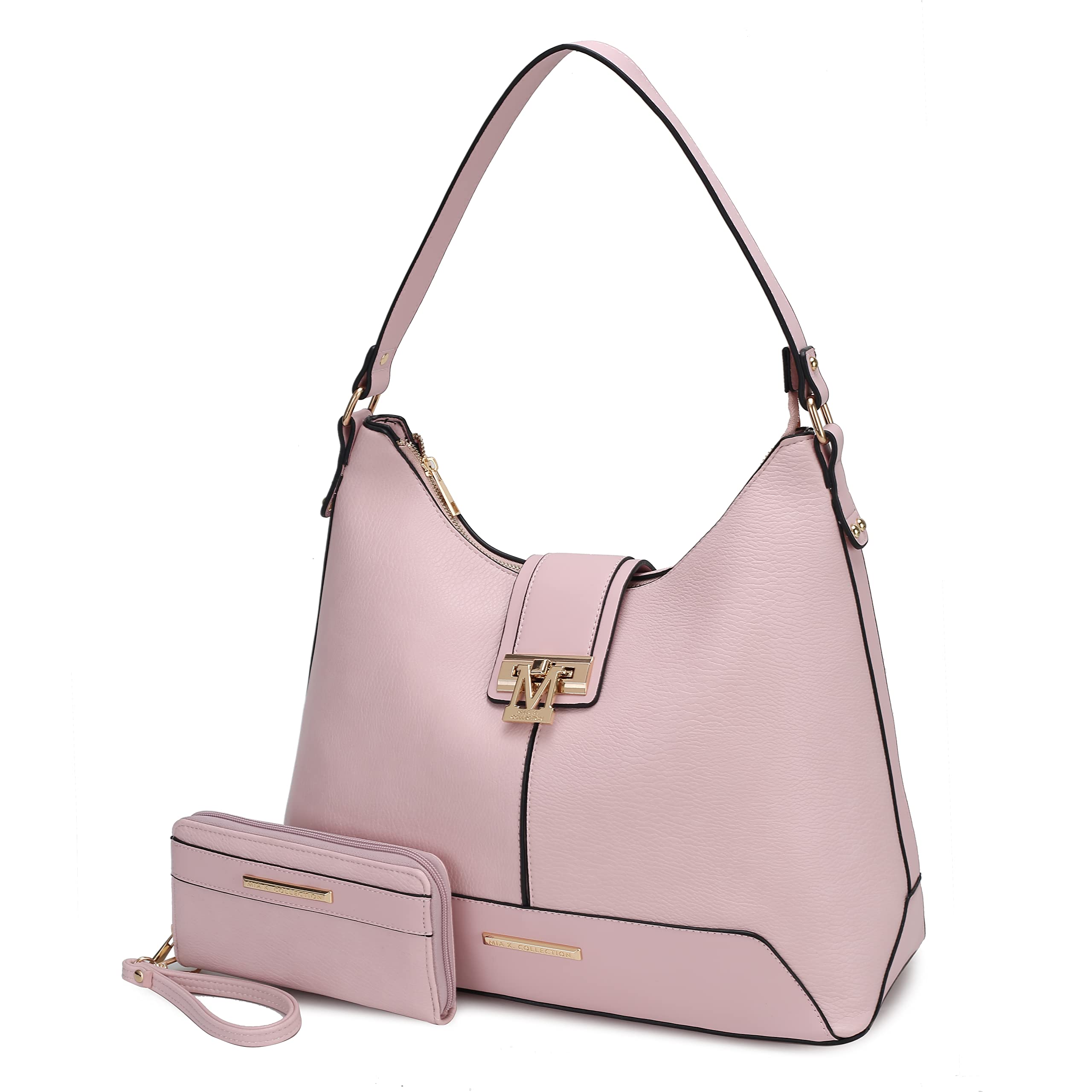 MKF Collection Hobo Bag for Women & Wristlet Wallet Set, Vegan Leather Handbag Purse Set, Shoulder bag by Mia k