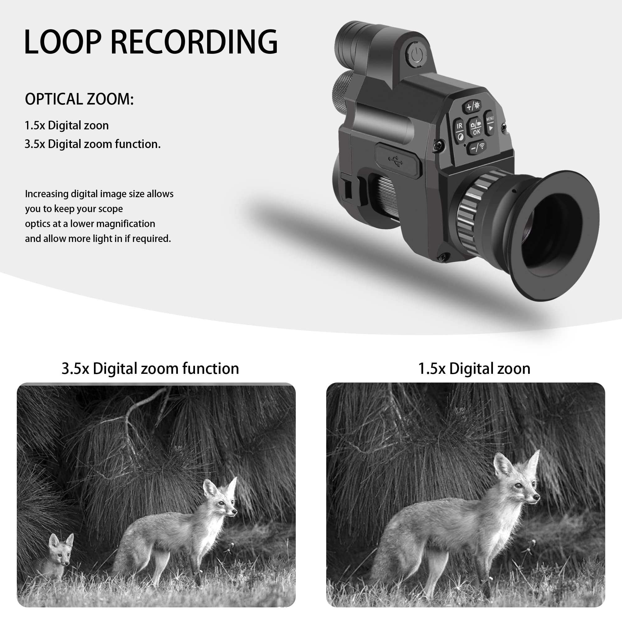 BESTSIGHT Pard NV007V Night Vision Scope 1080p HD WiFi Camera Camcorder Function Night Vision Scope Digital Night Vision- Including 32G SD Portable Day&Night Mode for Hunting Night Vision,Observation