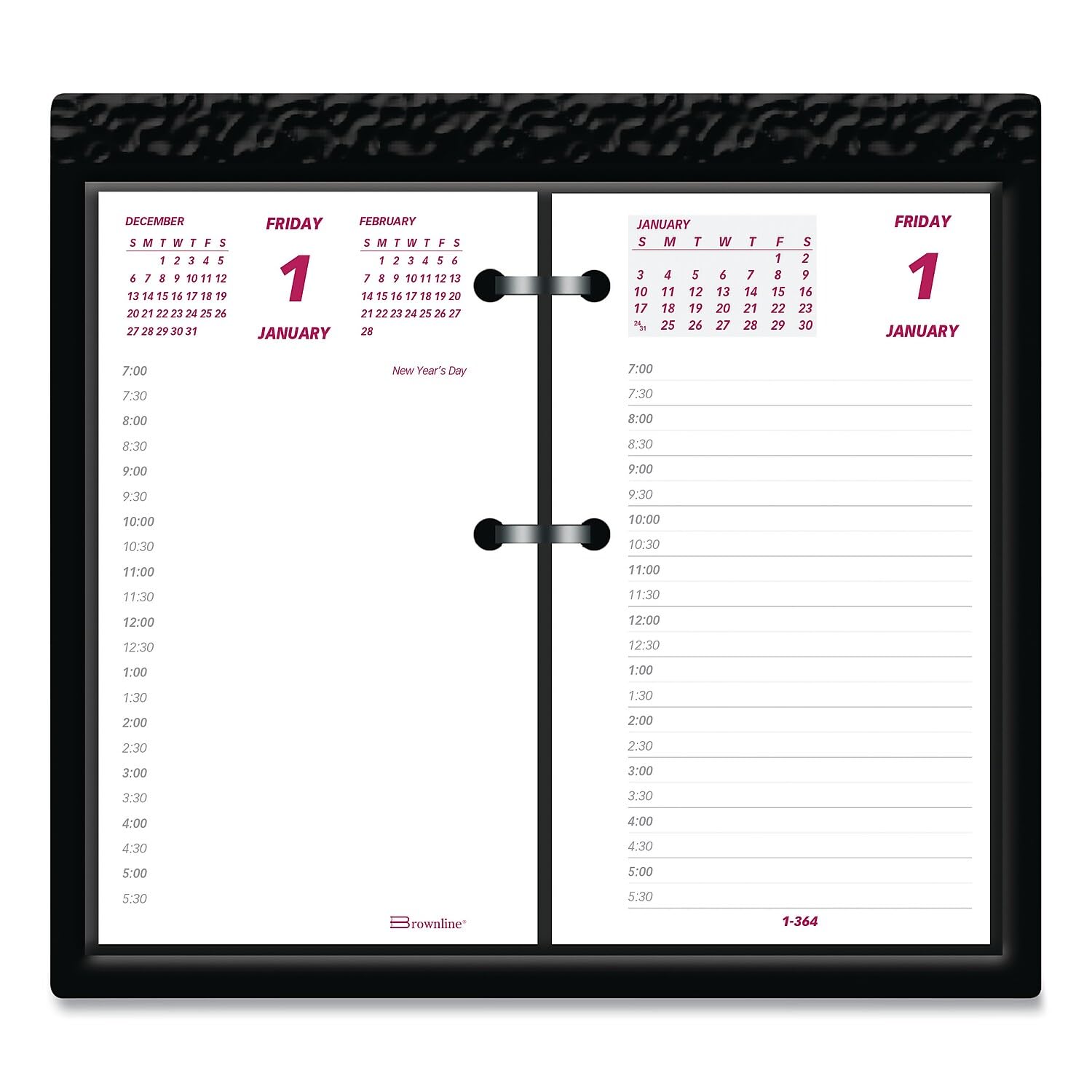 Brownline 2024 Daily Desk Calendar Refill, 12 Months, January to December, 6" x 3.5" (C2R-24)