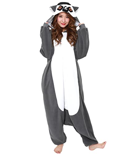 SAZAC Lemur Kigurumi - Onesie Jumpsuit Halloween Costume (Adults)
