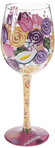 Lolita Mother of the Bride Artisan Made Hand Painted Wine Glass