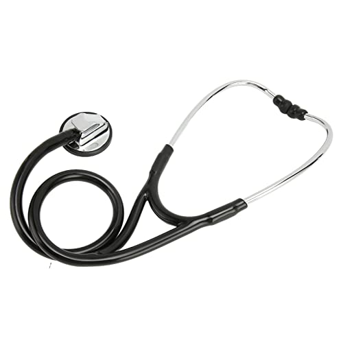 Cardiology Stethoscope, Single Tube Horseshoe Shape Single Head Stethoscope Multifunctional Adjustable with Storage Case for Doctors