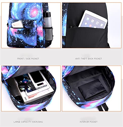 BEYSG Teen Ghostbusters 3 in 1 Bookbag Sets-Lightweight Travel Knapsack Waterproof Canvas Bagpack for Student
