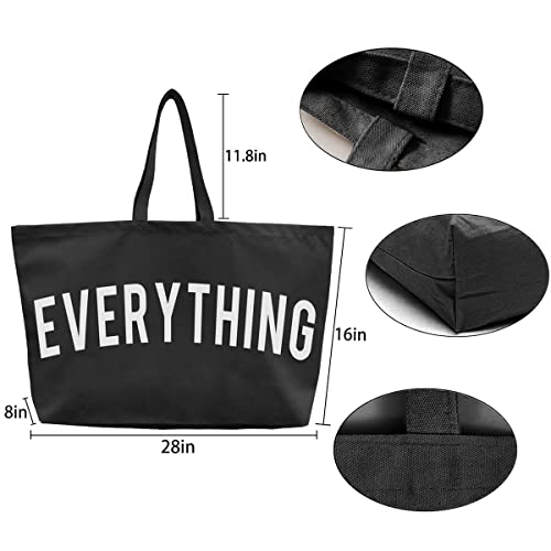 LLYLIU Canvas Tote Bag - Extra Large Shopping Beach Totes Bags Reusable Big Grocery Bag 28" x 8" x 16"
