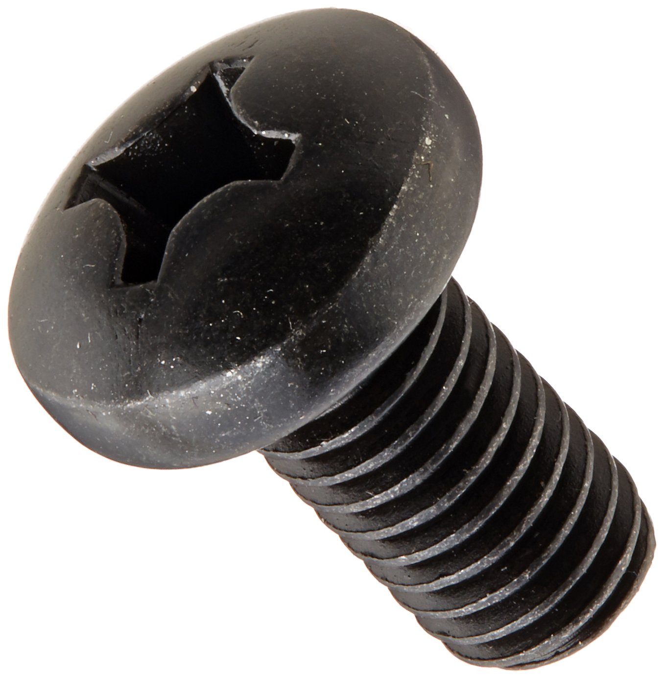 Small Parts Steel Pan Head Machine Screw, Black Oxide Finish, Meets ASME B18.6.3, #2 Phillips Drive, #10-24 Thread Size, 5/8" Length, Fully Threaded, Import (Pack of 100)