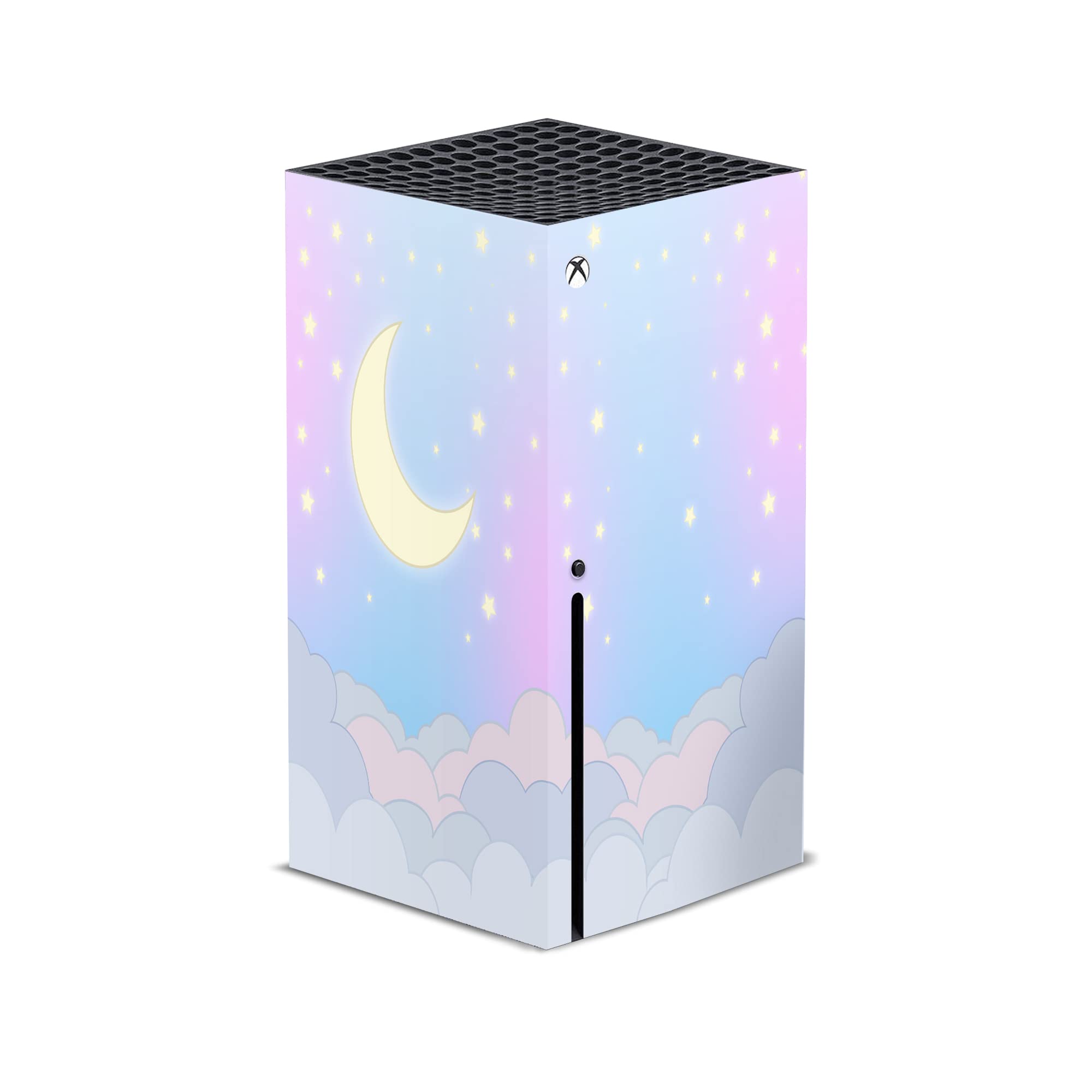 TACKY DESIGN Set Clouds Skin Compatible for Xbox Series x Skin & Two Controller Skin, Xbox x Sticker Premium Vinyl 3M Decal Full wrap, Xbox Cover
