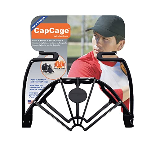 Perfect Curve Cap Washer (Black) – Hat Cleaner For Baseball Caps | Baseball Cap Washer For Washing Machine | Baseball Cap Washer For Dish Washer | Baseball Hat Washer | Flat Brim or Curved Brim