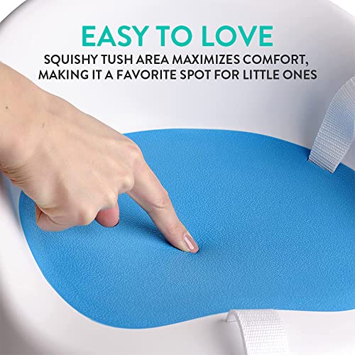 Prince Lionheart Squish Booster Seat, Berry Blue, 3-Point Harness and Dual-Strap System, Easy to Wipe Clean, and Lightweight