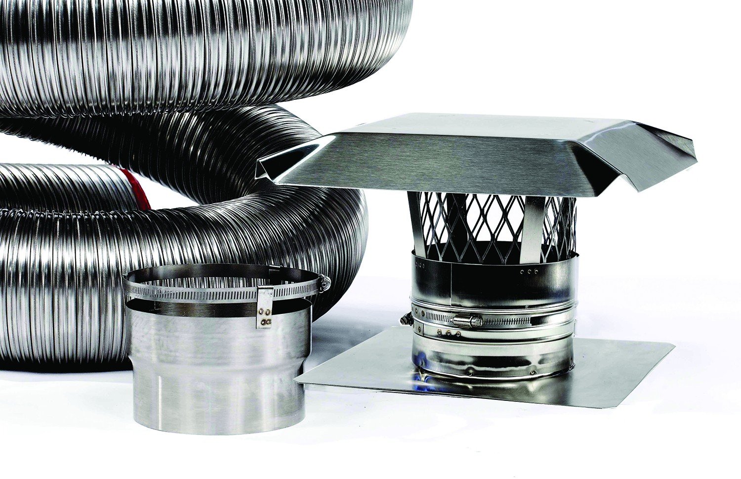 Fireside Chimney Supply Basic Flexible Chimney Liner Insert Kit - 6 Inch x 20 Feet