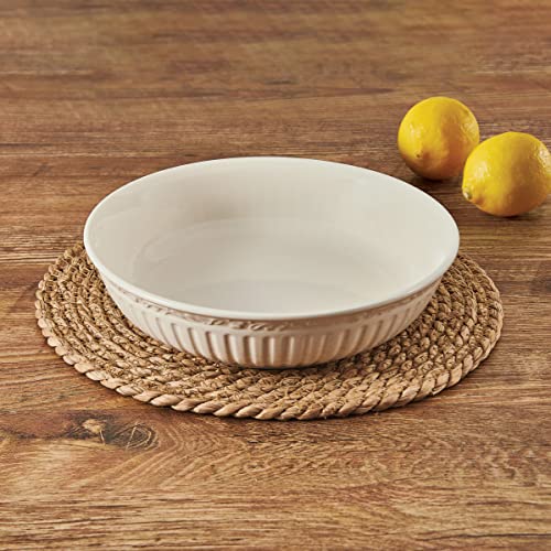 Mikasa Italian Countryside Set of 4 Pasta Bowls, 9.25 Inch, Cream