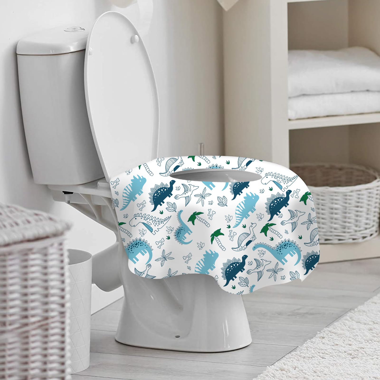 Disposable Toilet Seat Covers for Kids & Adults,Protect from Public Toilets While Potty Training - Extra Large, Waterproof, Portable - Elephant(36pack)