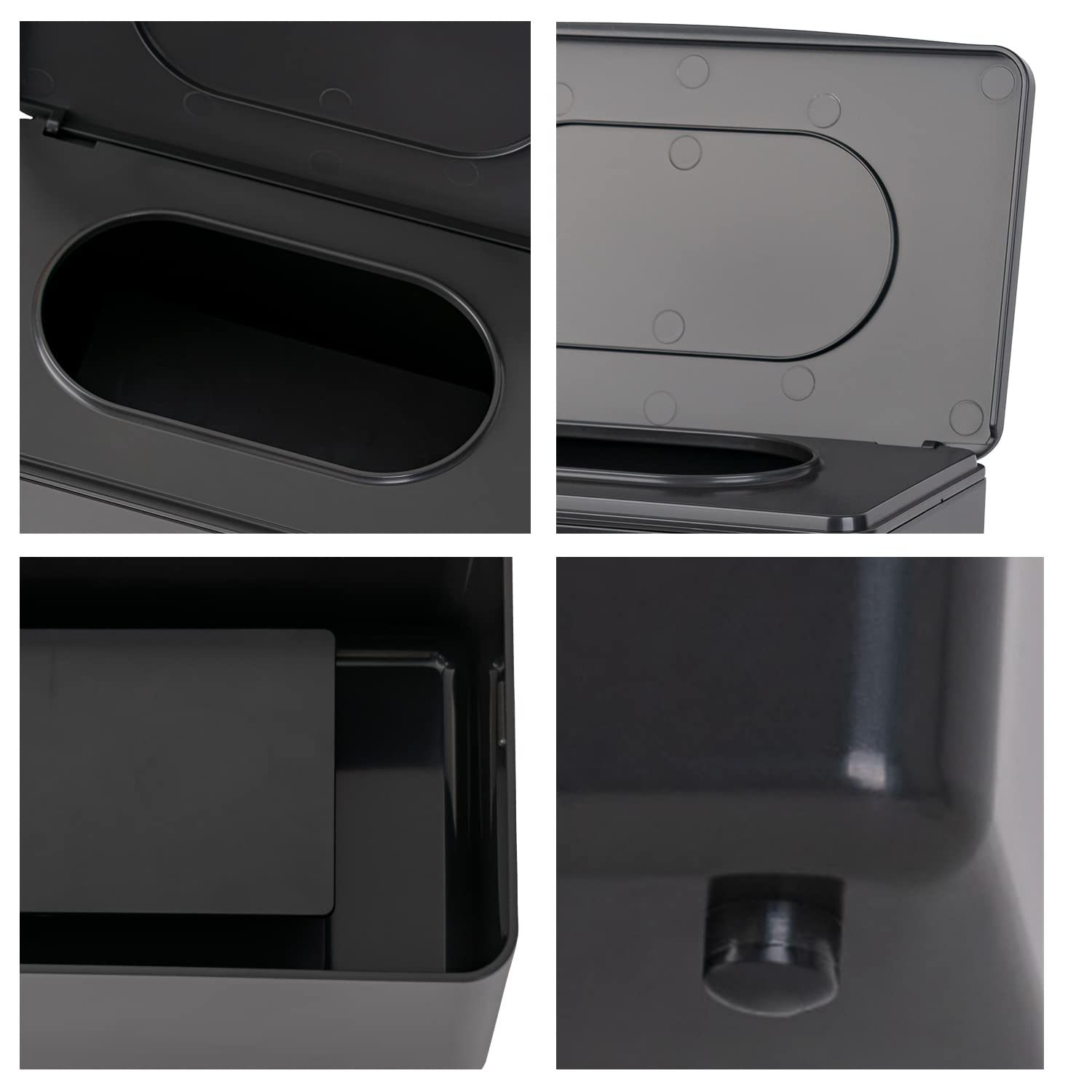 Carrotez Wet Wipe Dispenser Holder Container Baby Pull Wipes Fresh One hand Operation with Lid - Black