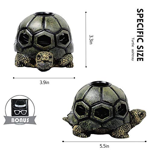 Monsiter QE Turtle Ashtrays for Cigarettes Cute Ash Tray for Home and Outdoor