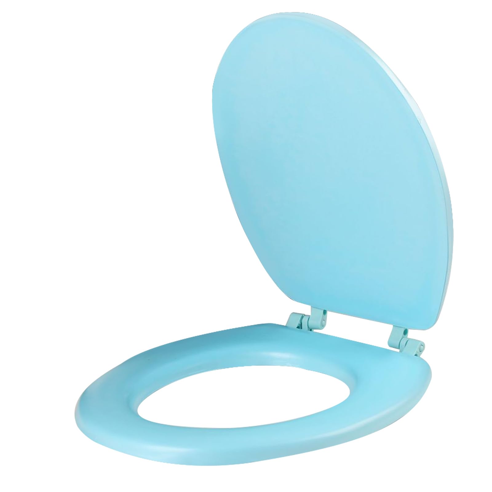 Eioflia Toilet Seat Round, Blue Toilet Seat EAV U-Shaped Waterproof Round Toilet Seat Minimalist Type Thickened Colored Toilet Seat for Standard Toilets Bathroom
