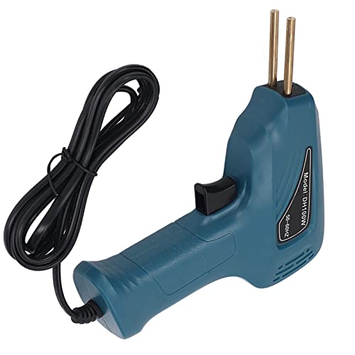 Bumper Repair Stapler Plastic Welder Gun, Stapler Welder Torch ABS Practical Spring Switch Safe Ergonomic with Staple for Garage(Cyan)
