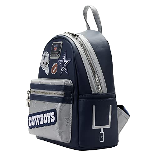 Loungefly NFL: Dallas Cowboys Backpack with Patches, Dallas Cowboys Gifts for Women Mini Multicolor