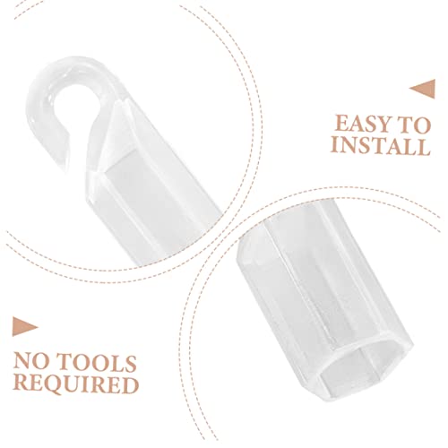 HANABASS 72 pcs Accessories Vertical Replacement Stick Wand Hardware Cap Blinds Sleeve Parts Fixing Operating Rod Connector Curtain Hook Caps for Tip Plastic Blind Rotating Blinder