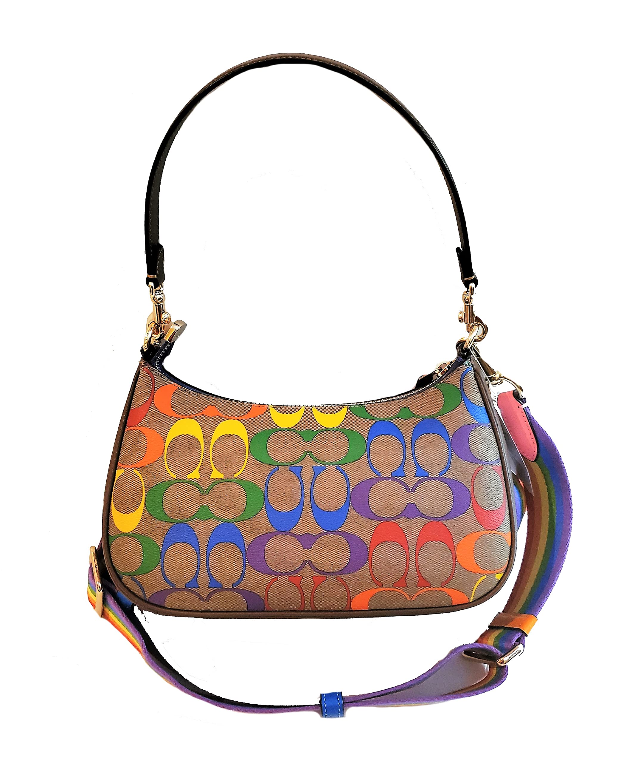 Coach Teri Crossbody Bag In Rainbow Signature Canvas