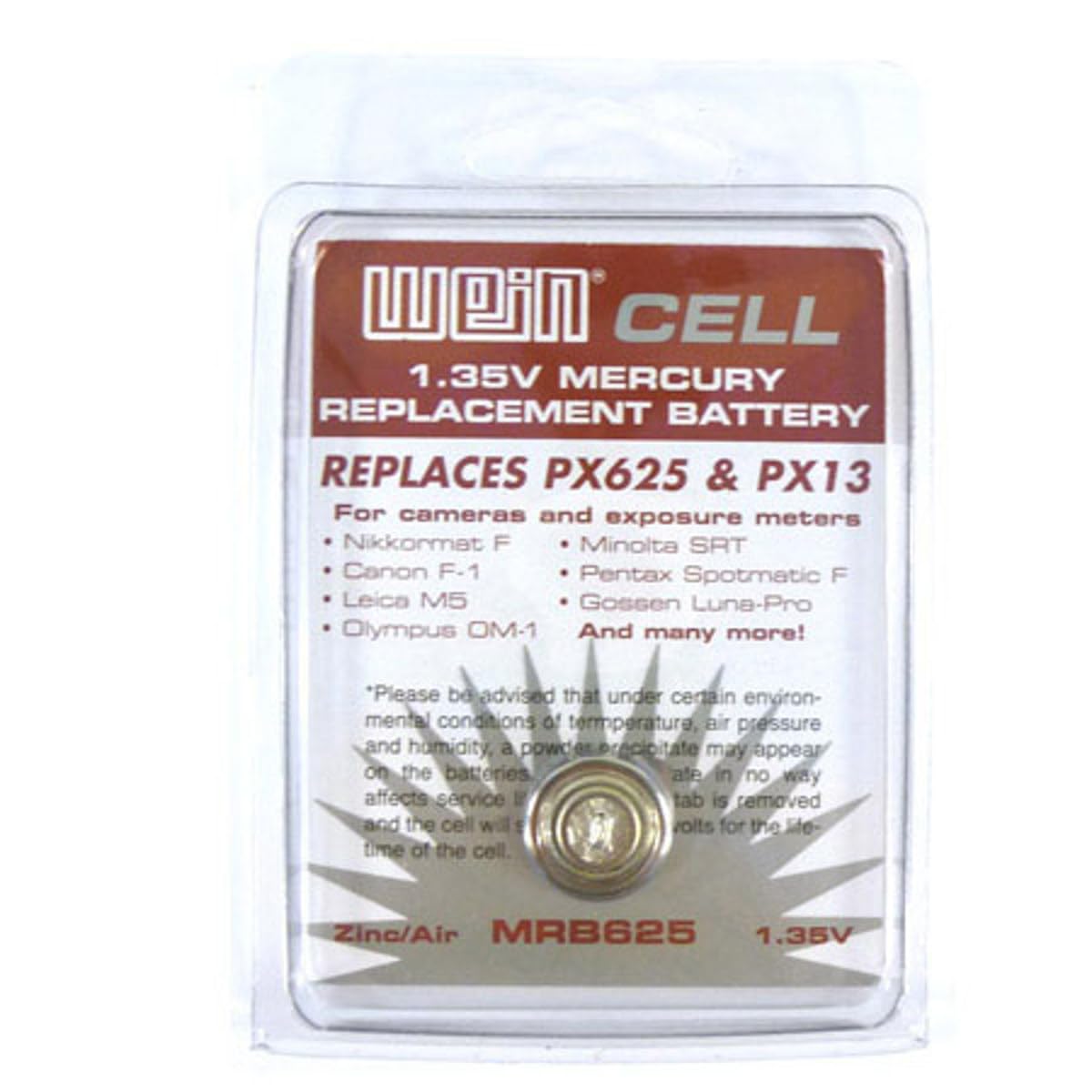 Wein Cell PX625/PX13 1.35V Zinc-Air Button Battery, 12-Pack