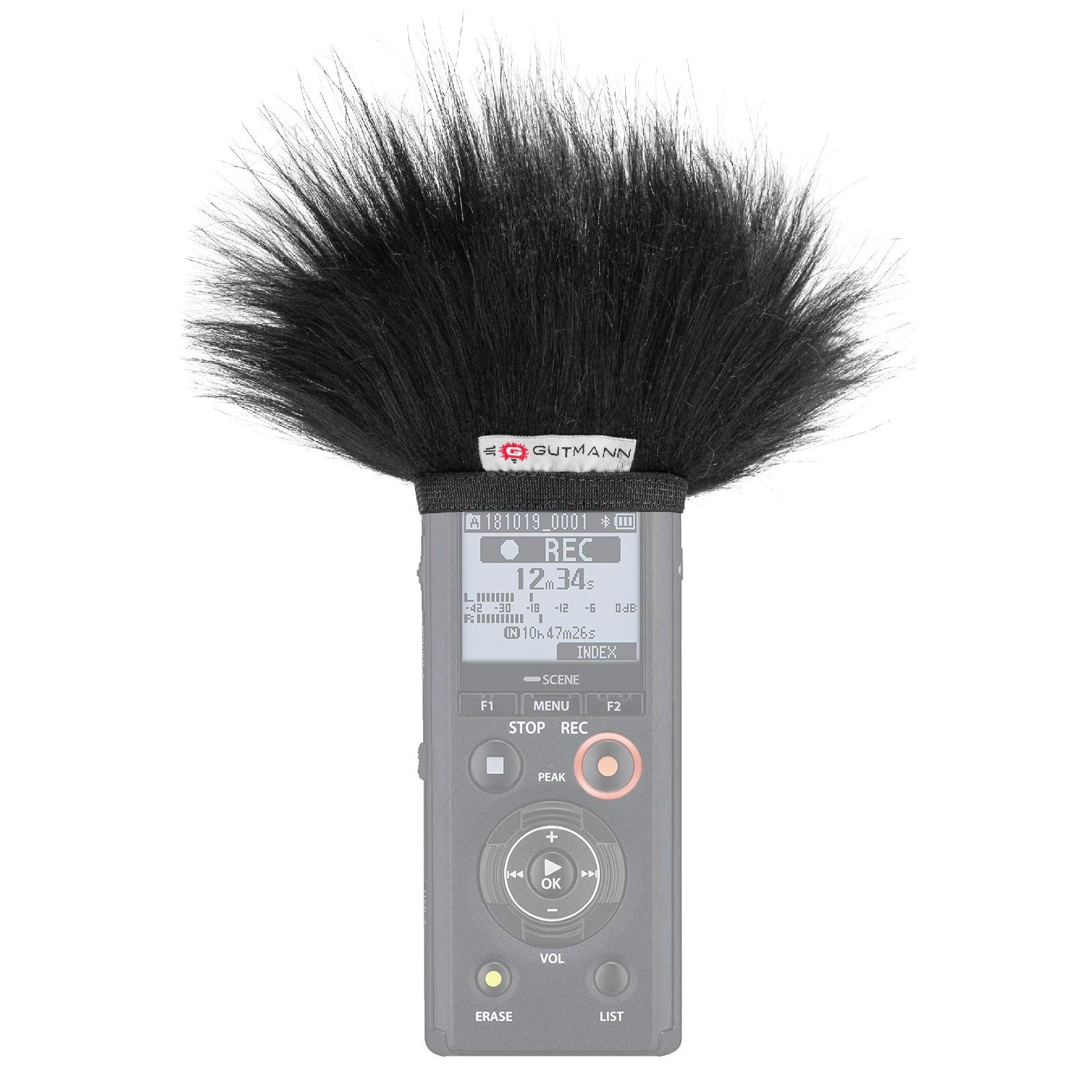 Gutmann Microphone Fur Windscreen Windshield for Olympus LS-P1 / LS-P2 / LS-P4 | Made in Germany