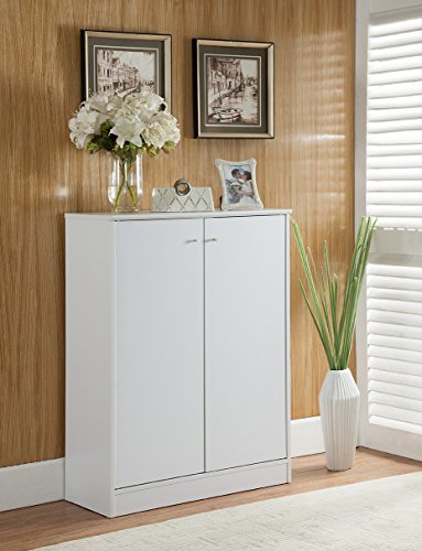 Smart Home Shoe Organizer Storage Cabinet, Shoe Cabinet for Entryway, White