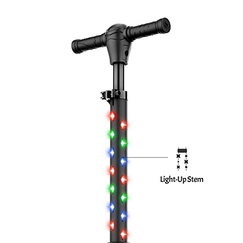 Jetson Scooters - Jupiter Mini 3 Wheel Kick Scooter (Black) - Collapsible Portable Kids Three Wheel Push Scooter - Lightweight Folding Design with High Visibility RGB Light Up LEDs on Stem and Wheels