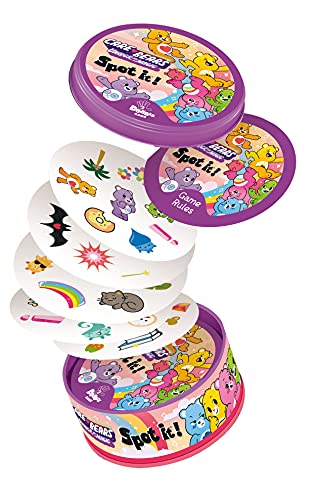 USAOPOLY Spot It! Care Bears | Fun Card Game for Kids and Adults | Featuring Funshine, Grumpy, Wish, Share, Good Luck, Cheer, and Tenderheart Bear | Licensed Care Bears Game