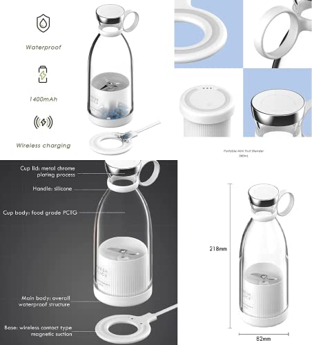 Portable Mini Blender for Fresh Juice, Smoothies, Shakes, Personal Blender with Rechargeable USB (Pink)