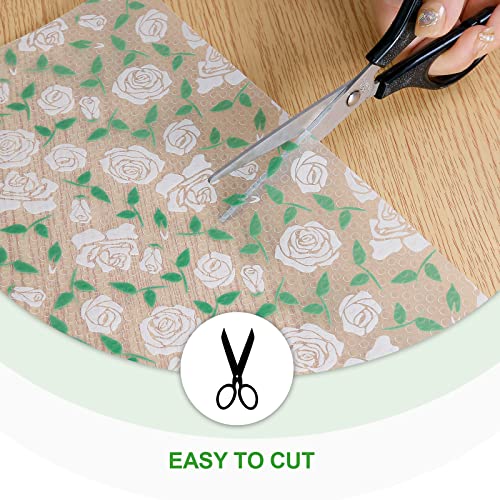 INNOLITES Drawer and Shelf Liner, Non Adhesive Waterproof Kitchen Cabinet Liner, Non Slip EVA Shelf Liner for Kitchen Cabinet, Drawers, Shelves, Pantry, Dresser, 17.5" × 196.8" White