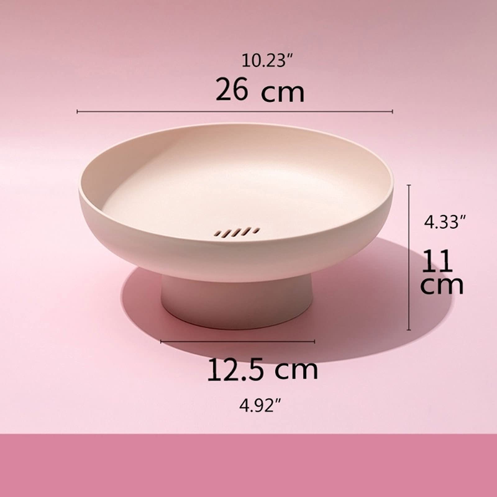 DEPILA Bread gp Fruit Basket for Kitchen Round Candy Snack Tray Vertical Fruit Food Tray Cake Rack Dry Food Storage Household Rack (Color : White)