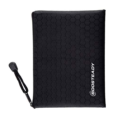 BOOSTEADY Phosphor Bristle Bronze Bore Brush Gun Cleaning Chamber Brush Kit with 50 Professional Square Patches in Zippered Pouch