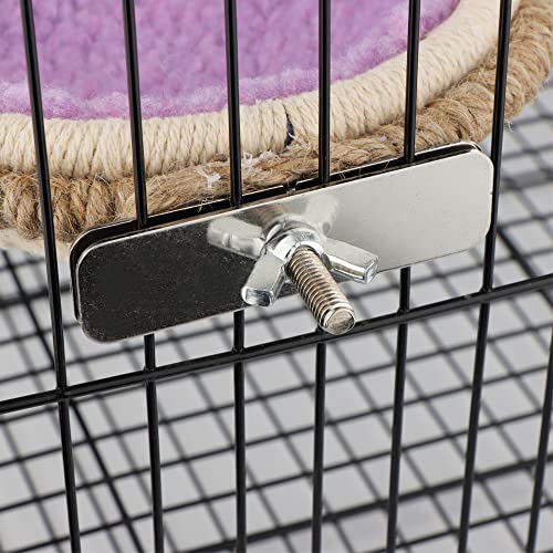 DQITJ Bird Breeding Nest Canary Finch Parrot Weave Cotton Rope Nest Cage Perch Hatching House (5.2 inch)