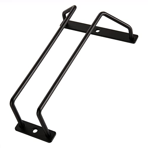 Dianoo 18cm Black Wine Glass Rack Under Cabinet, Wine Glass Holder Under Shelf, Hanging Stemware Holder For Bar Dining Room, 1 Row