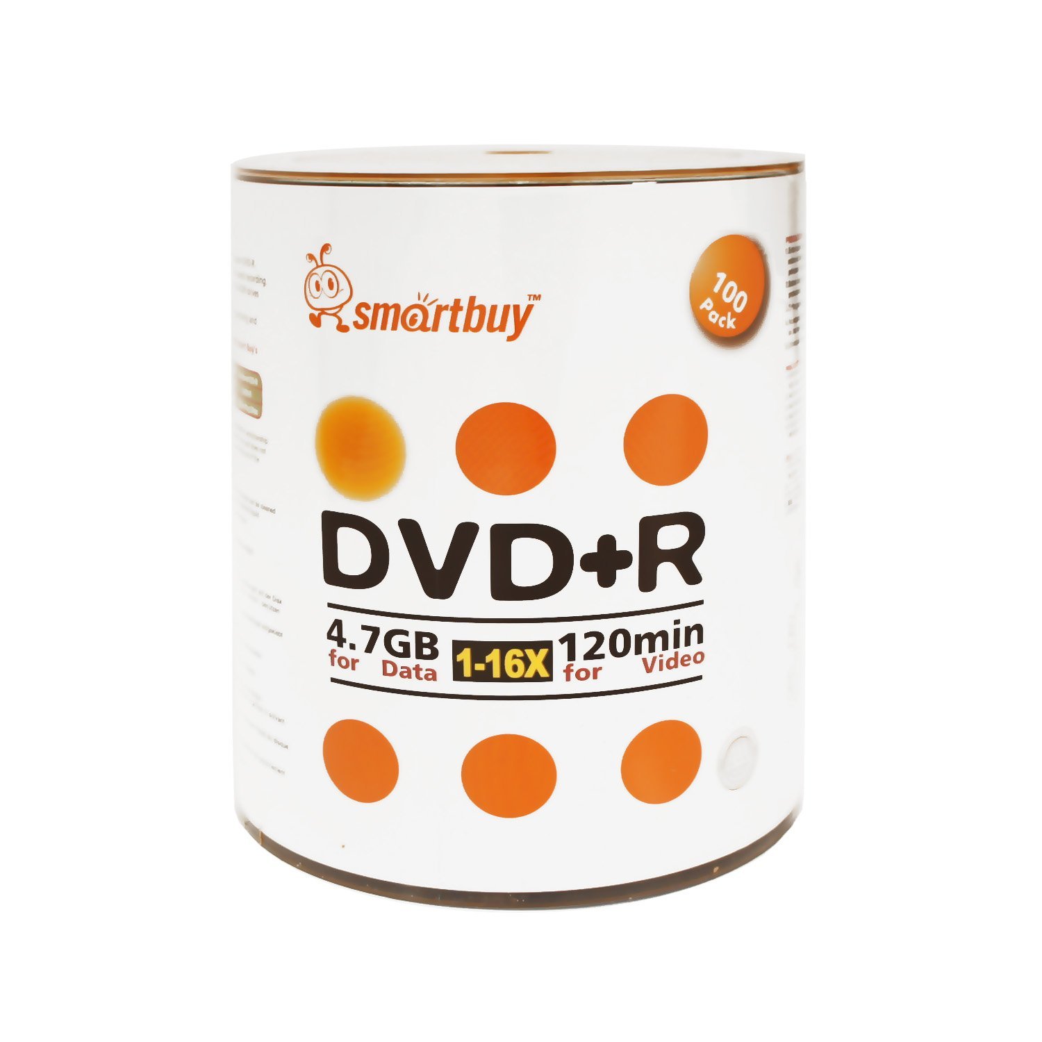 Smartbuy 200-disc 4.7GB/120min 16x DVD+R Logo Top Blank Media Record Disc + Free Micro Fiber Cloth