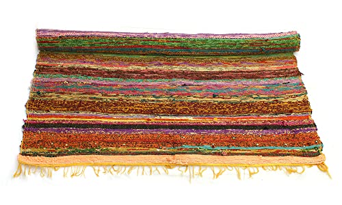 Handmade Braided Chindi Rug, Rag Rug, Area Rug, Carpet Rug, Runner Rug 3x5 Foot, 4x6 Foot, 5x7 Foot, Indian Carpet (3x5 Foot)