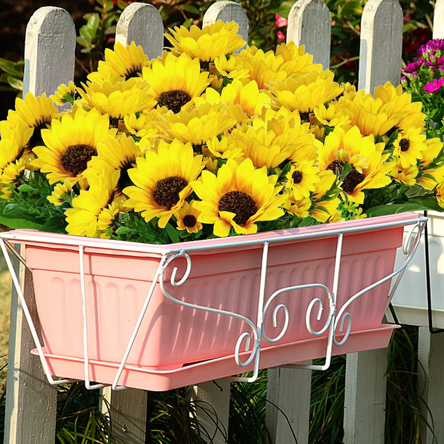 QIANYUN Sunflower Artificial Flowers,10PCS Small Daisy Small Wild Flower,Realistic Silk Sunflower for Party Bouquet Arrangement Home Desktop Wedding Decor Home Garden Decoration (Style A)